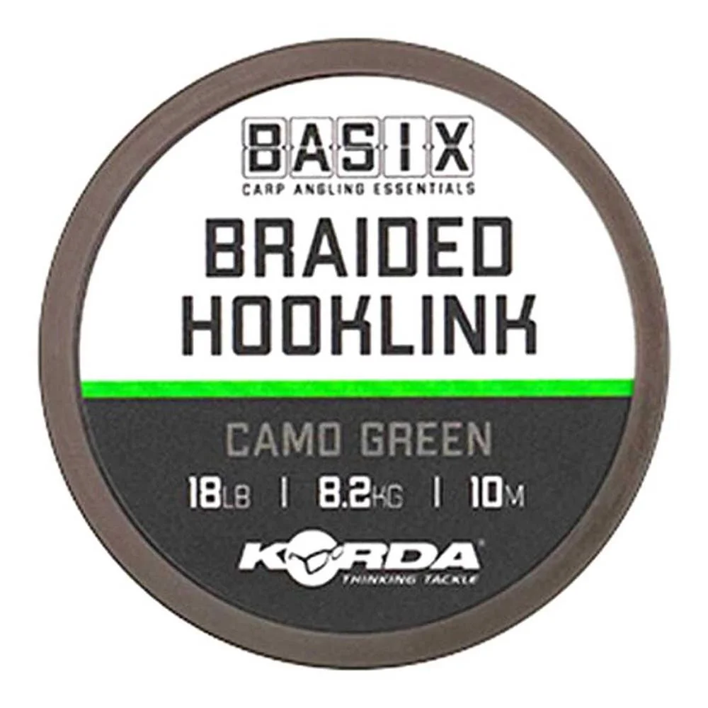 KORDA BASIX BRAIDED HOOKLINK 18LB 10M (KBX012)