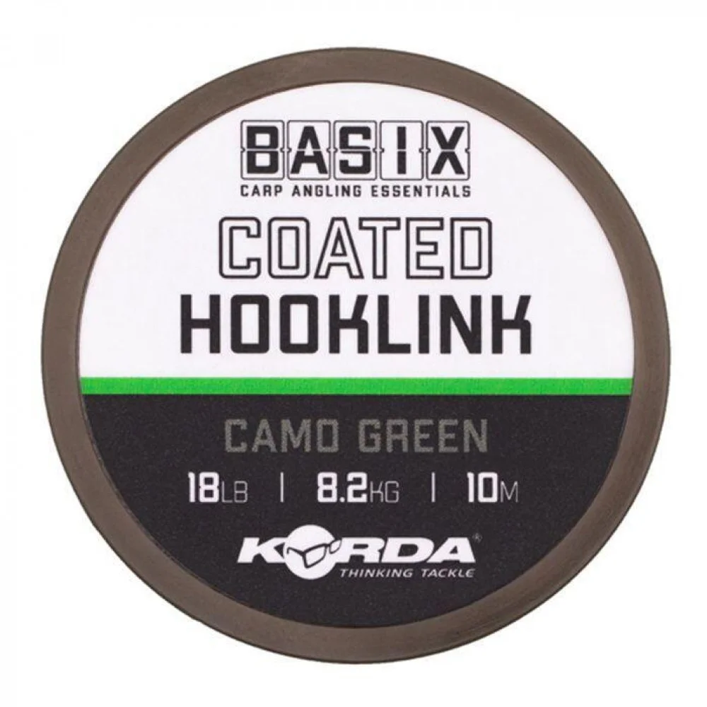 KORDA BASIX COATED HOOKLINK 18LB 10M (KBX010)