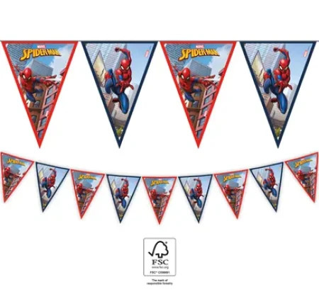 Spiderman crime fighter party zastavice 1/1 ( PS93867 )