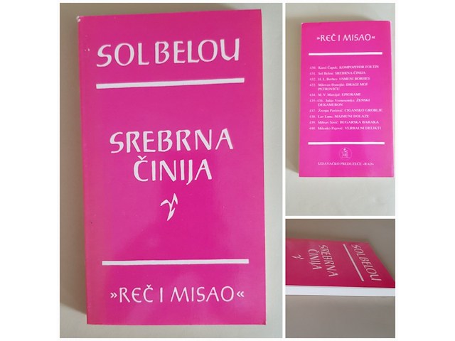SOL BELOU- SREBRNA ČINIJA, knjiga