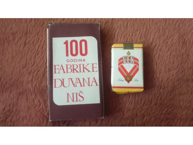 Reklamna kutija cigareta 100g. Fabrike duvana Niš-1987.