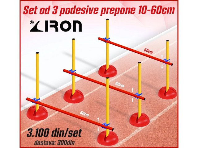 Set od 3 Prepone JUMP 60 / Prepona 10-60cm - 3kom.