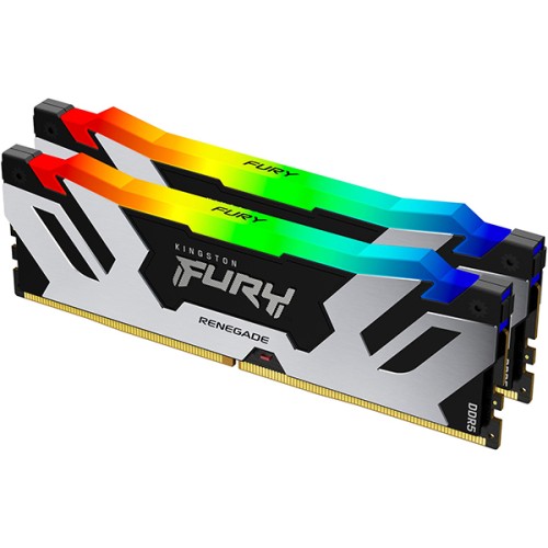 Kingston 64GB (2x32GB) DDR5 6000MT/s CL32 FURY Renegade Black RGB XMP memorija | KF560C32RSAK2-64