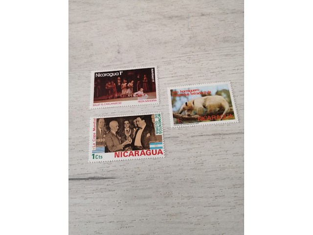 Poštanske marke - Nikaragva - 3 komada