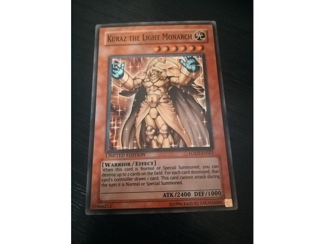 Yu-GI-OH!- Kuraz the Light Monarch (Super rare)