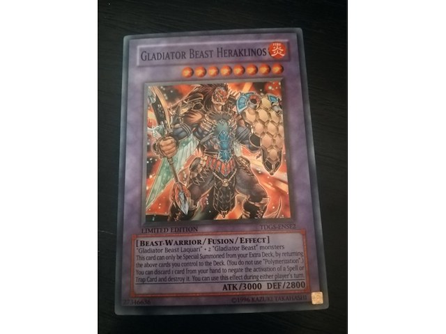 Yu-GI-OH!- Gladiator Beast Heraklinos (Super rare)