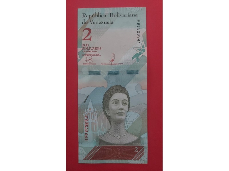 2 bolivares 2018 god Venecuela UNC