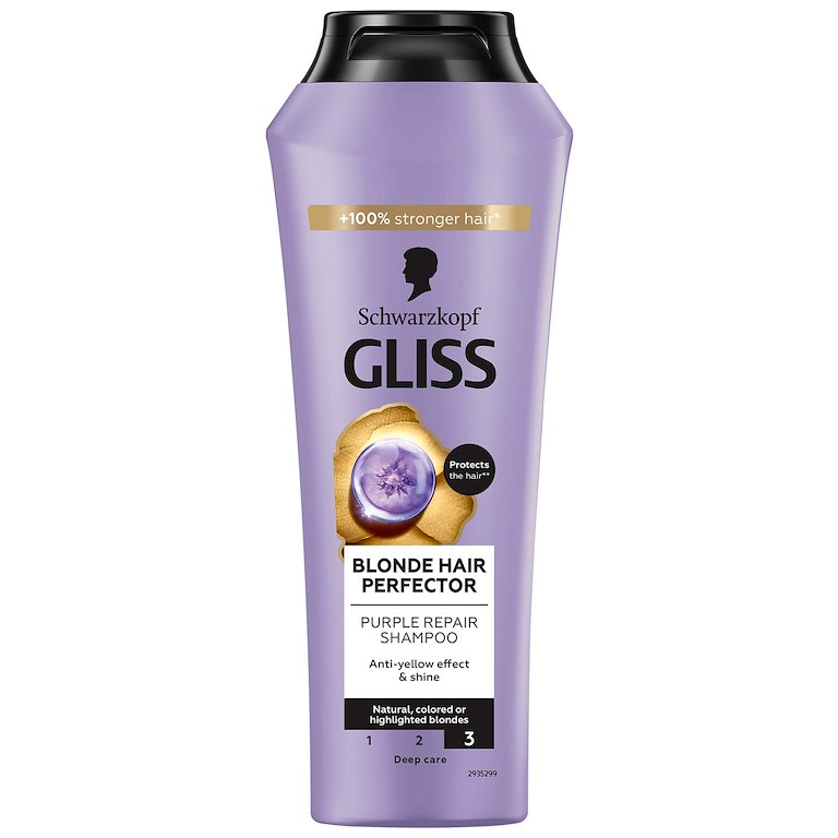 Gliss šampon blond perfector 250ml gliss