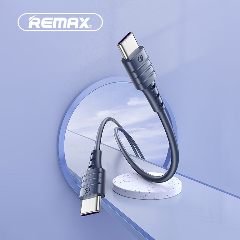 USB Data Cable REMAX RC-C068 ZERON PD 65W FAST CHARGE Type-c na Type-C plavi 1m