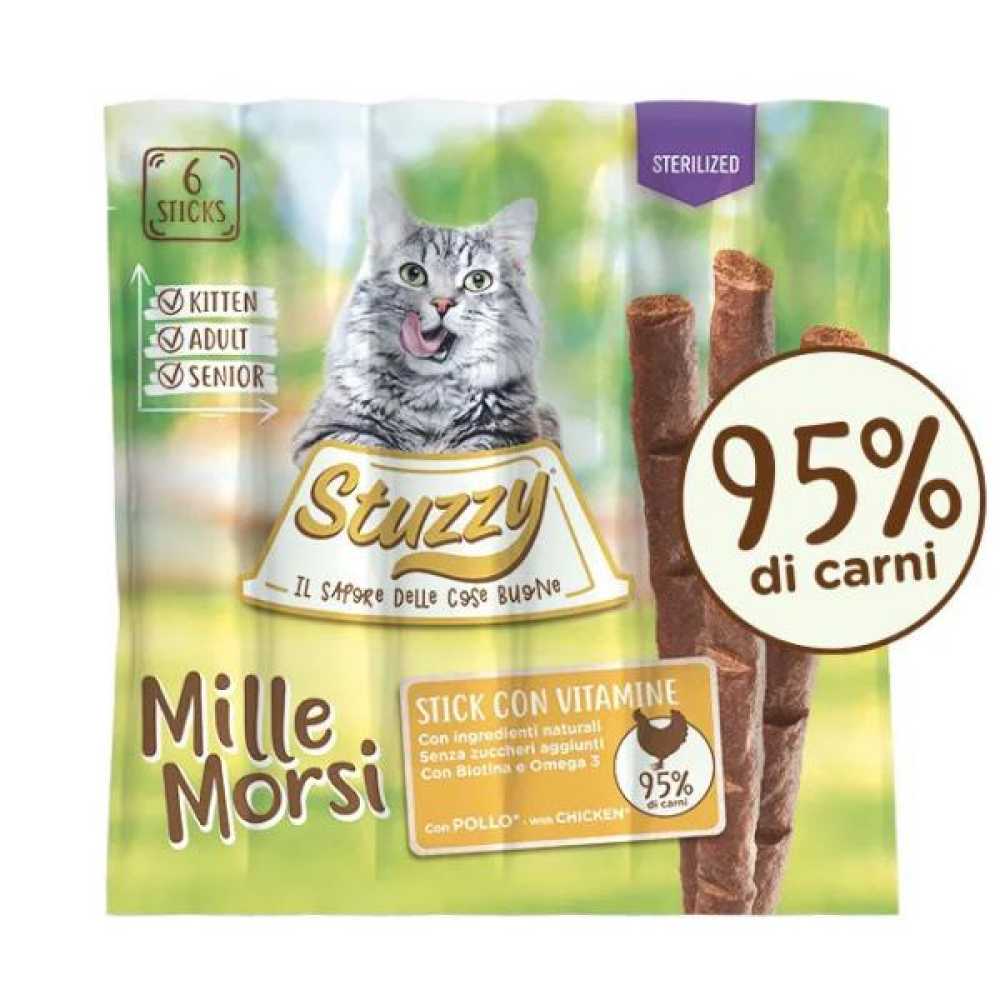 Stuzzy Millemorsi Cat Sticks - Piletina Sterilised 6x5g