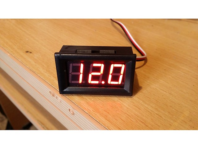 Mini DC Voltmetar 0-100V LCD crveni
