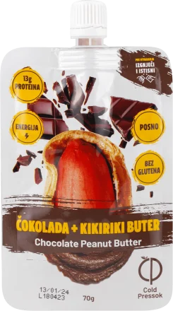 Cold Pressok
ČOKOLADA + KIKIRIKI BUTER, 70 g