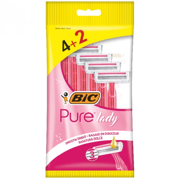 BIC W 3 PURE LADY PINK - 6 KOM