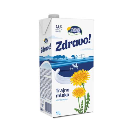 Dugotrajno mleko ZDRAVO 2.8% mm 1l