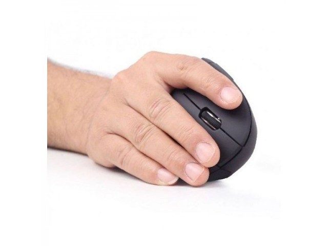 MUSW-ERGO-01 Gembird Bezicni Ergonomic 6-button optical mouse, black 95mm