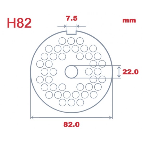 Rešetka / Šajbna za mlevenje mesa H82/10mm