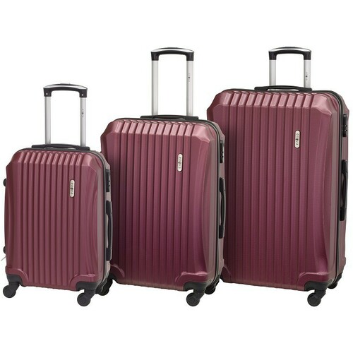 ENOVA ABS SEVILLA Set kofera 55/65/75cm bordo