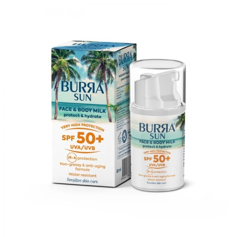 BURRA SUN FACE&BODY MLEKO ZA SUNČANJE SPF50+ 50ML