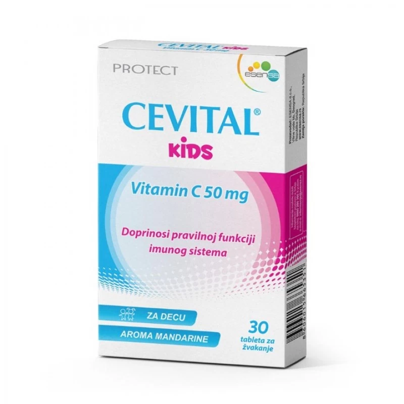 CEVITAL KIDS VITAMIN C 50MG 30 TABLETA ZA ŽVAKANJE