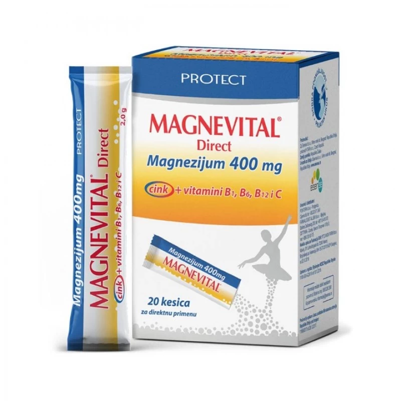 MAGNEVITAL DIRECT PRAŠAK 20 KESICA