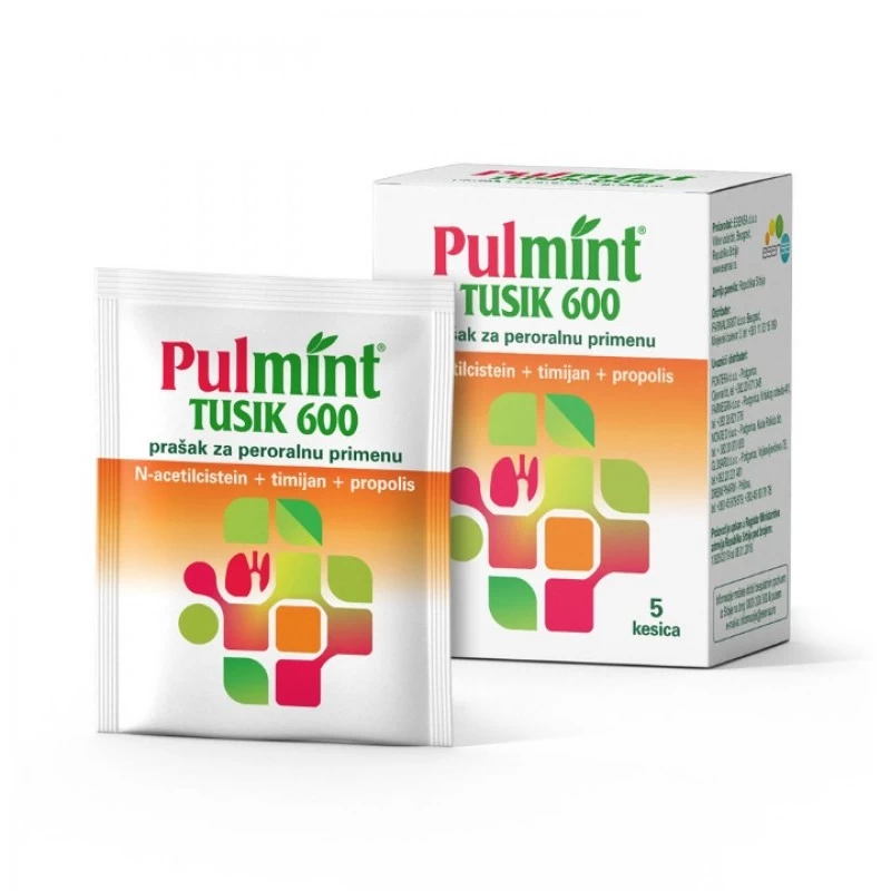 PULMINT TUSIK 600 PRAŠAK 5 KESICA