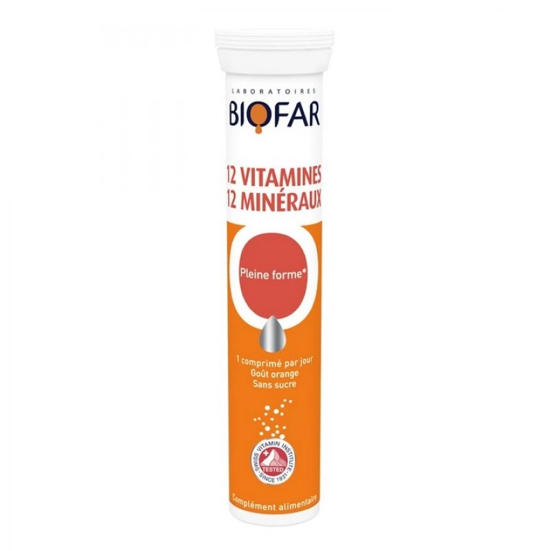 BIOFAR 12 VITAMINA I 12 MINERALA, 20 ŠUMEĆIH TABLETA