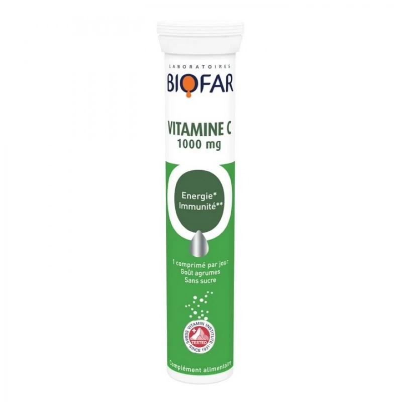 BIOFAR VITAMIN C 1000 MG , 20 ŠUMEĆIH TABLETA