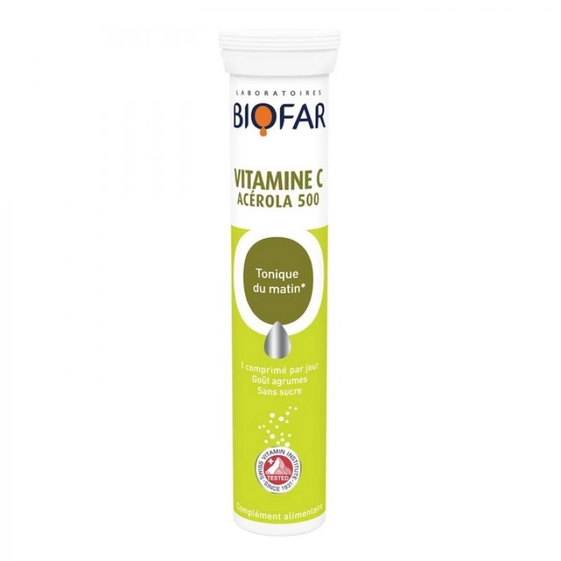 BIOFAR VITAMIN C ACEROLA 500 BIOFAR, 20 ŠUMEĆIH TABLETA