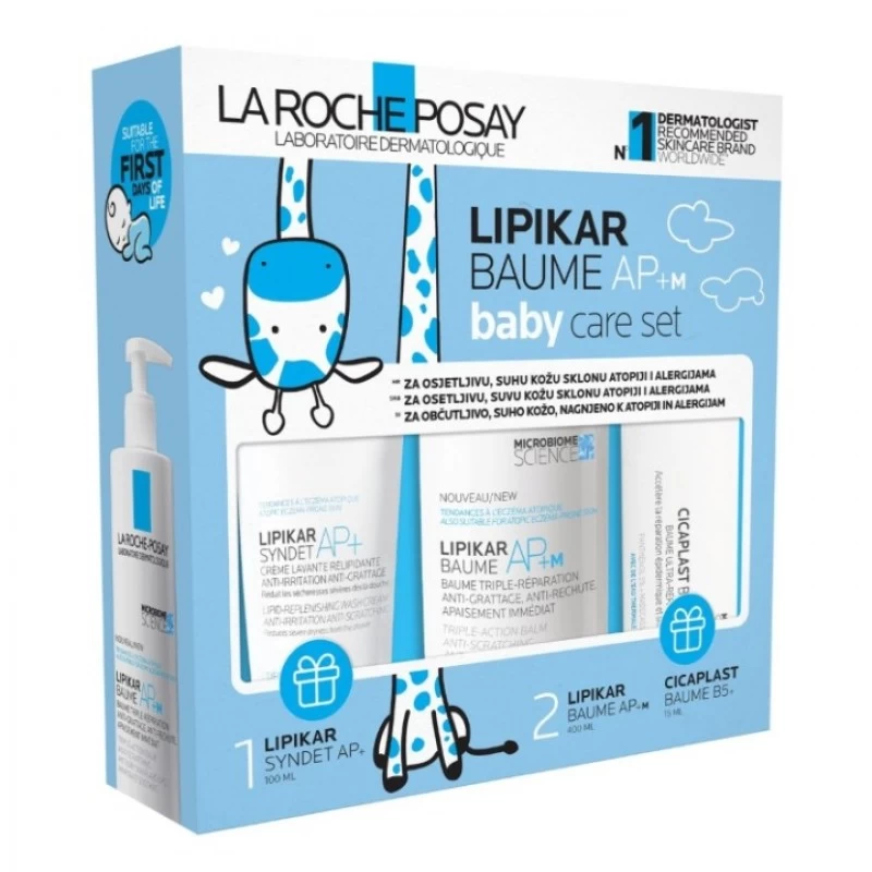 LA ROCHE POSAY LIPIKAR PROMO SET - LIPIKAR BAUME AP+M 400ML + LIPIKAR SYNDET GEL AP+ 100ML + CICAPLAST BAUME B5+ 15ML