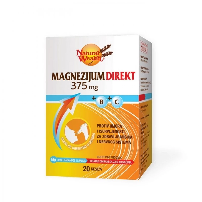 NATURAL WEALTH MAGNEZIJUM DIREKT 20 KESICA