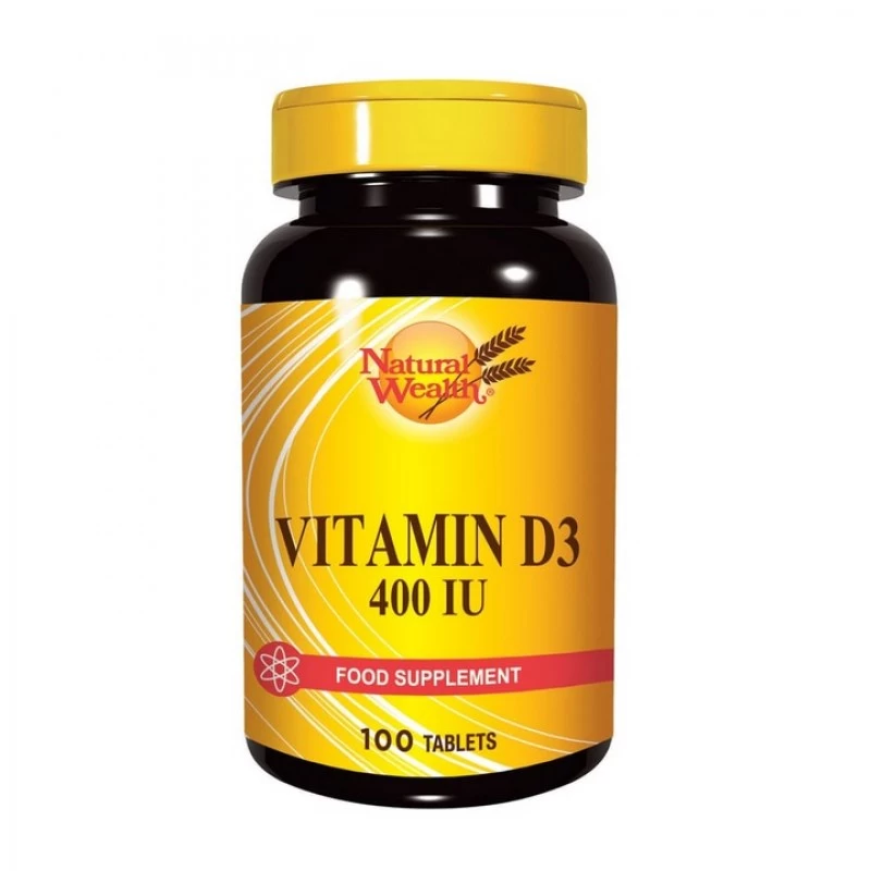 NATURAL WEALTH VITAMIN D-3 400IJ 100 TABLETA