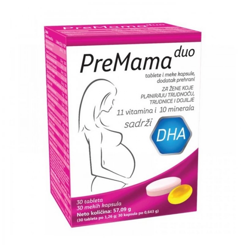 PREMAMA DUO, 30 KAPSULA+30 TABLETA