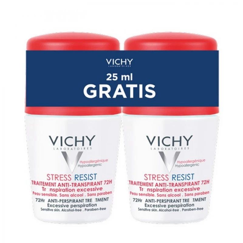 VICHY DEODORANT ROLL-ON STRESS RESIST PROMO, 50ML+50ML