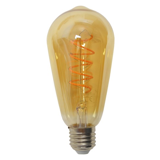 E27 4W ST64 2200K filament AMBER LED FLEX sijalica 230V 300lm Mitea Lighting