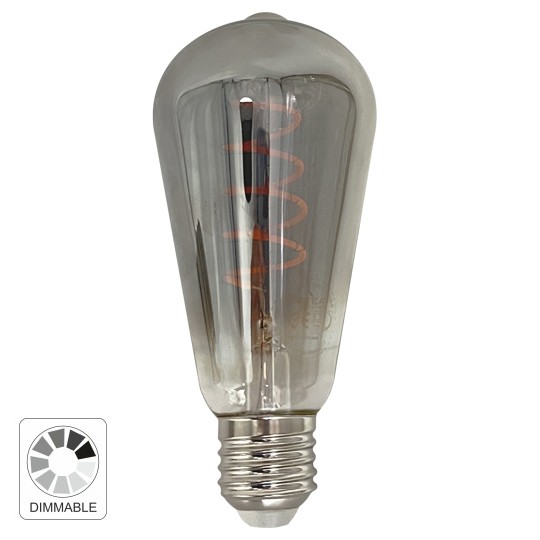 E27 4W ST64 2200K filament FLEX SMOKY LED dimabilna sijalica 230V 140lm Mitea Lighting