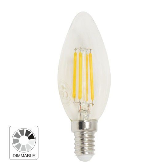 E14 4W B35 2700K filament LED dimabilna sijalica 230V 470lm Mitea Lighting