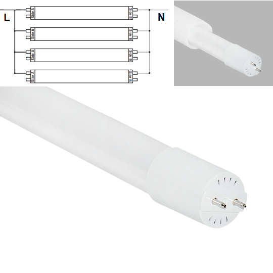 T8 LED cev DOUBLE END 9W 6500K 900lm 270º 60cm Mitea Lighting