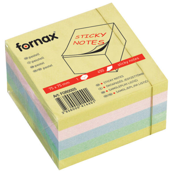 Blok samolepljiv kocka Fornax pastel