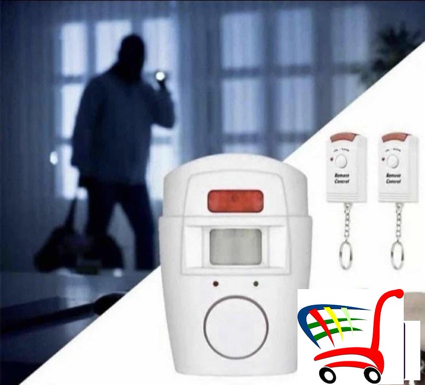 Bežični alarm mini sa senzorom + dva daljinska upravljača – Bežični alarm mini sa senzorom + dva daljinska upravljača