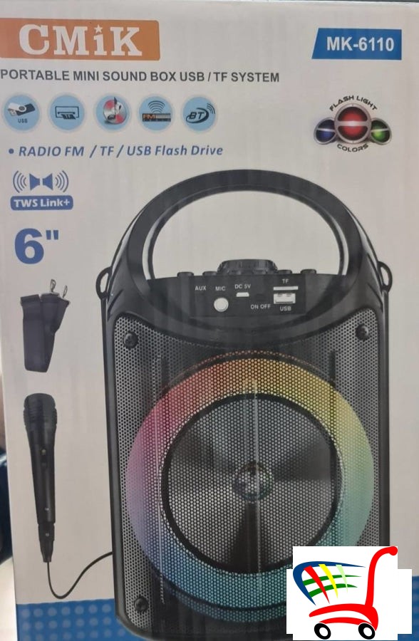 Bežični karaoke blutut zvučnik – CMIK MK 6110 6″ – Bežični karaoke blutut zvučnik – CMIK MK 6110 6″