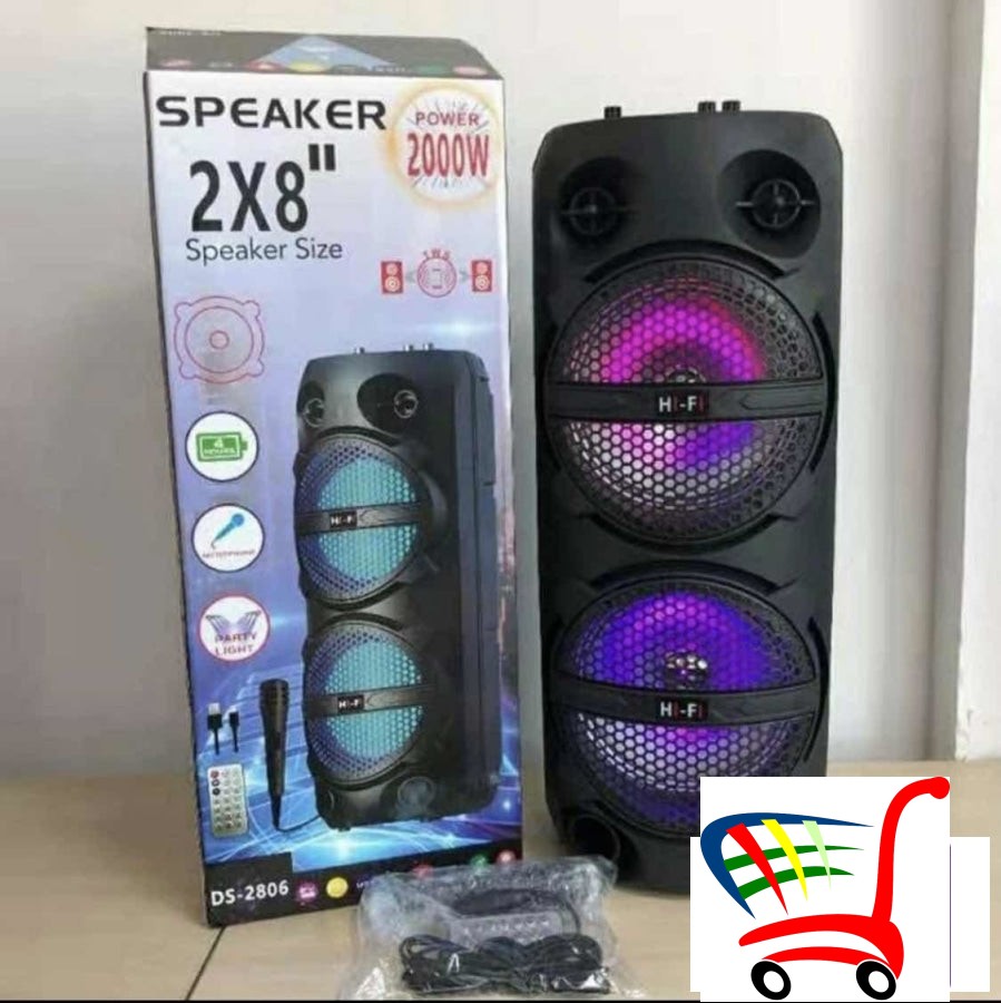 Bluetooth karaoke zvučnik – 2×8″-DS 2806 – Bluetooth karaoke zvučnik – 2×8″-DS 2806