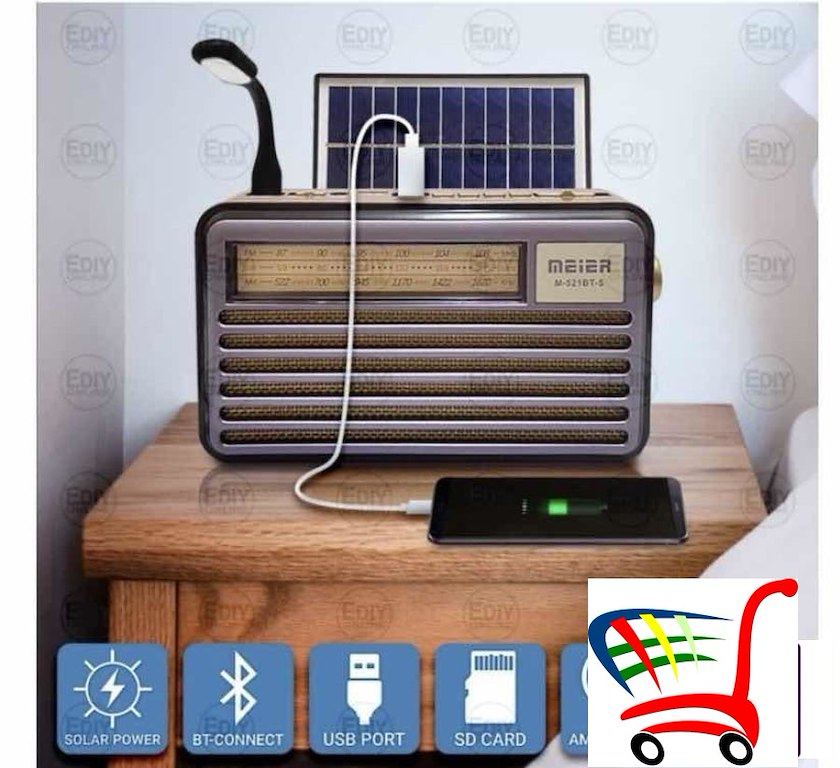 Bluetooth radio zvucnik sa solarnim panelom – Bluetooth radio zvucnik sa solarnim panelom