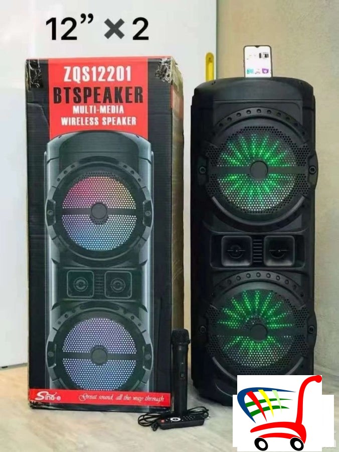 Bluetooth zvučnik bežični mikrofon ZQS-12201 visina 90cm – Bluetooth zvučnik bežični mikrofon ZQS-12201 visina 90cm
