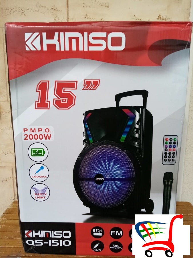 Bluetooth Zvučnik Karaoke + bežični mikrofon KIMISO-QS-1510 – Bluetooth Zvučnik Karaoke + bežični mikrofon KIMISO-QS-1510