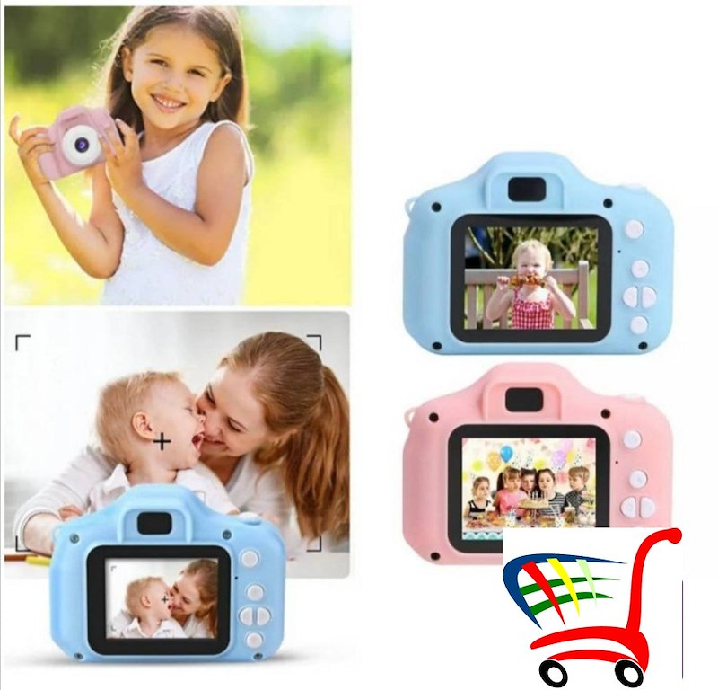 Deciji fotoaparat i kamera plavi i roze – Deciji fotoaparat i kamera plavi i roze