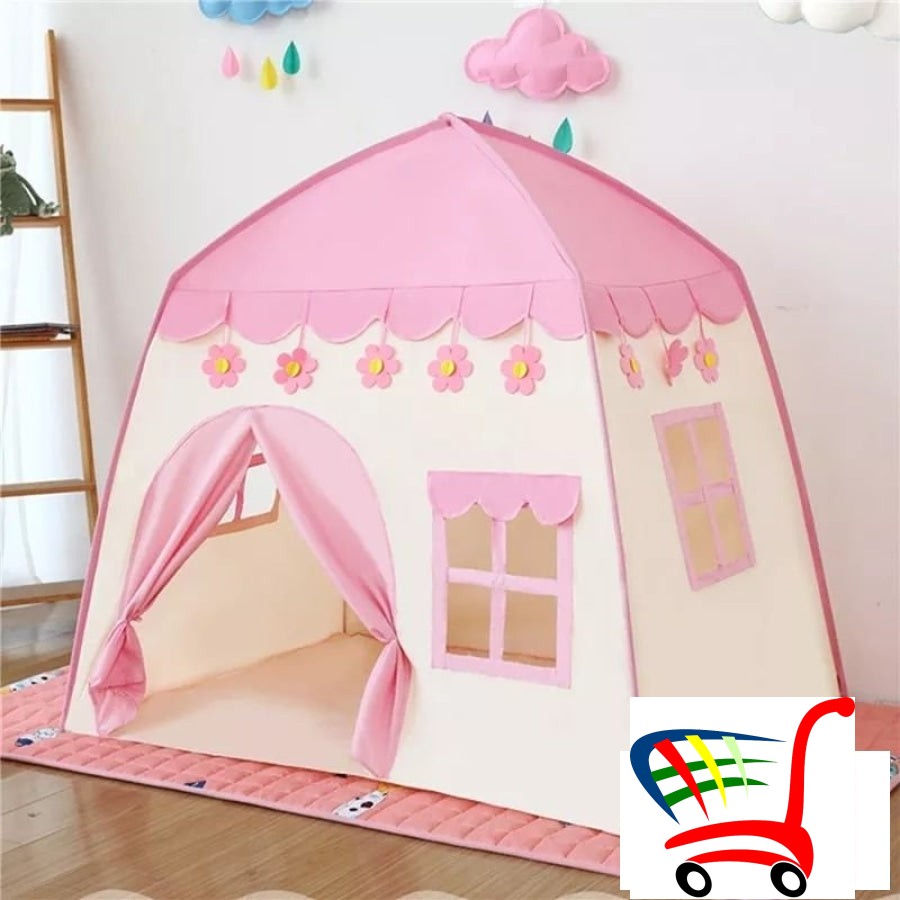 Dečiji šator kućica-Roza- – Dečiji šator kućica-Roza-