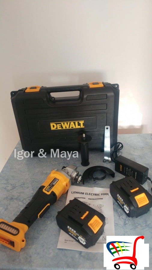 DEWALT Akumulatorska Ugaona Brusilica 48v + 2 Baterije – DEWALT Akumulatorska Ugaona Brusilica 48v + 2 Baterije