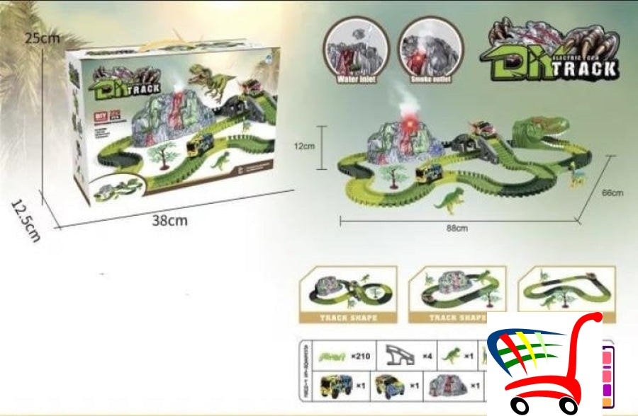Dino staza od 229 delova +autic autobus i 2 dinosaurusa – Dino staza od 229 delova +autic autobus i 2 dinosaurusa