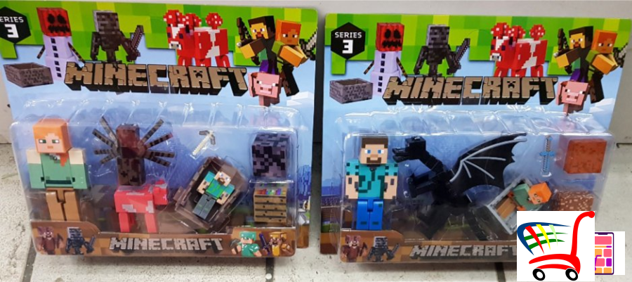 Dva seta Minecraft igračaka za 1500 dinara- odličan poklon – Dva seta Minecraft igračaka za 1500 dinara- odličan poklon