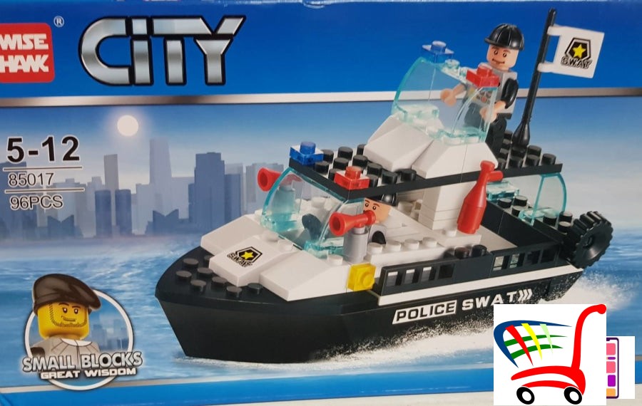 Kockice za decu – puno zabave – Policiski brod – Kockice za decu – puno zabave – Policiski brod